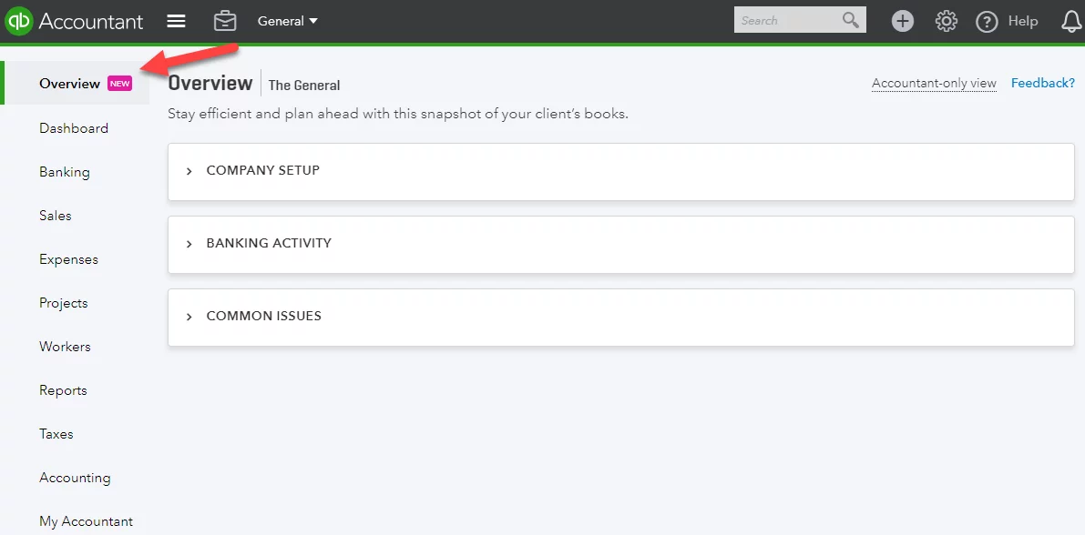 QuickBooks Online Accountant Overview Tab - StacyK