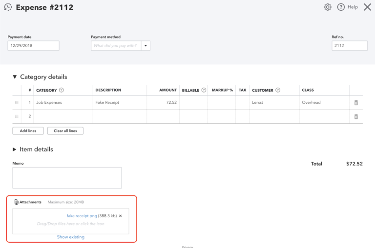 Receipt Capture in QuickBooks Online - StacyK